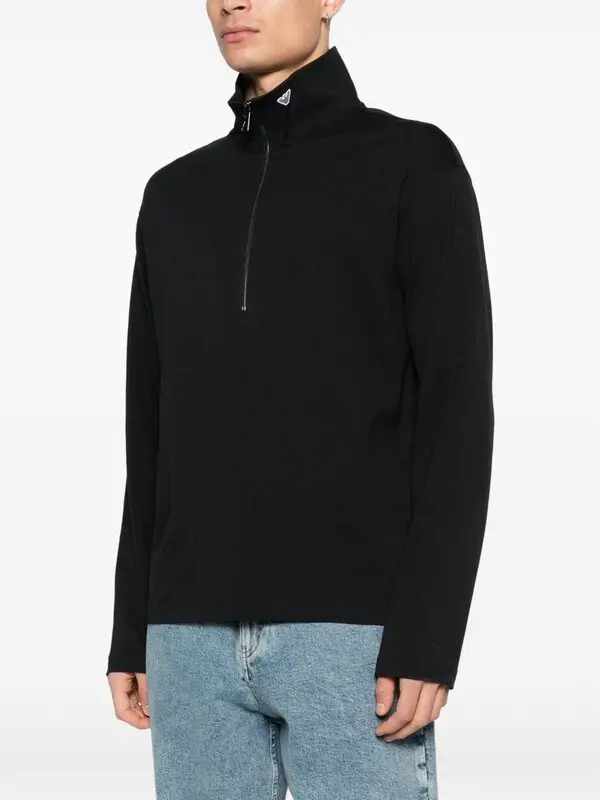 Emporio Armani Half-zip Pullover With Point Collar