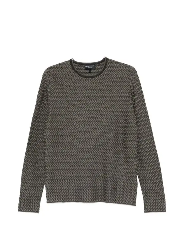 Emporio Armani Textured Crewneck Sweater