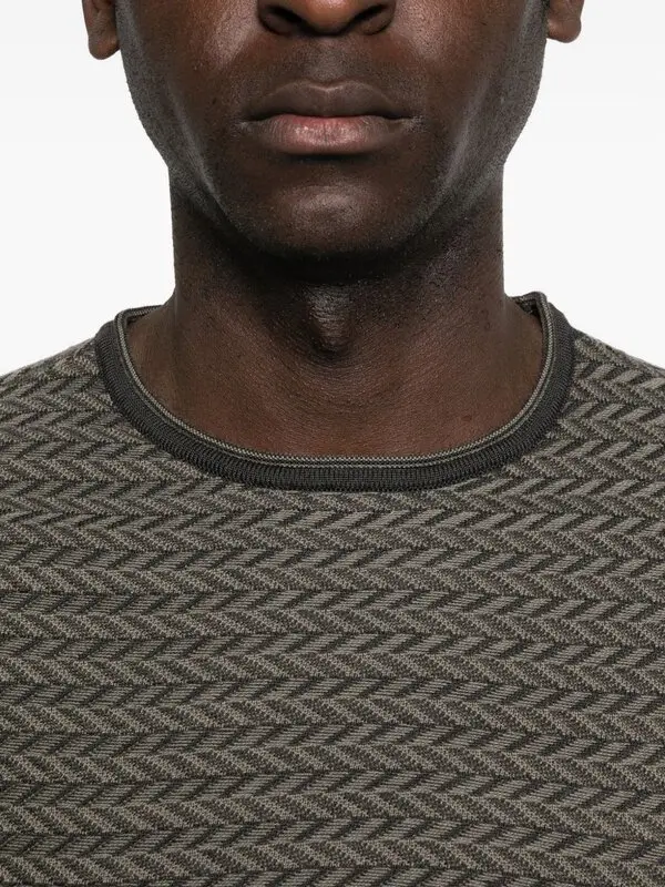 Emporio Armani Textured Crewneck Sweater