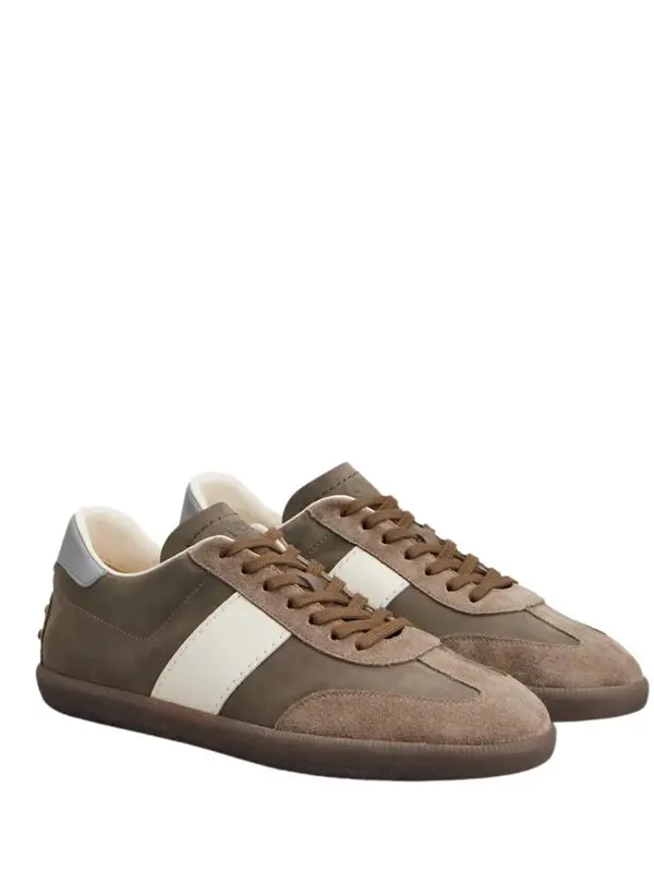 TOD'S Grey Suede Lace-up Sneakers