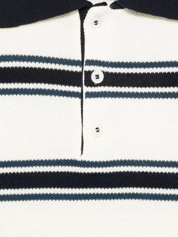 DUNST Striped Cotton Polo Shirt