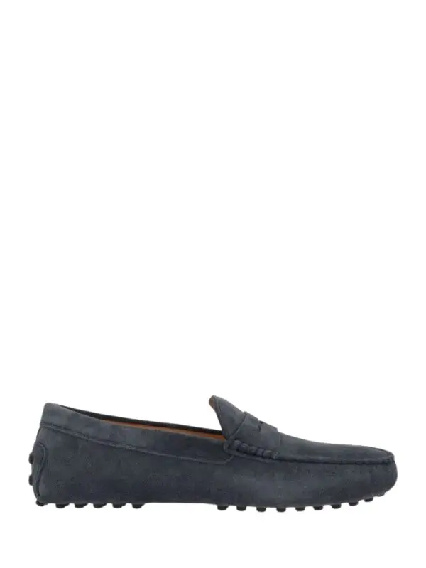 TOD'S Suede Moccasins With Rubber Pebble Sole