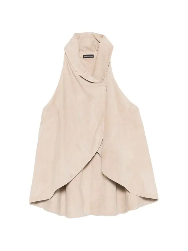 Emporio Armani Leather High-neck Top