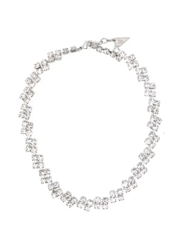 FORTE_FORTE Crystal Collier Necklace - Silver