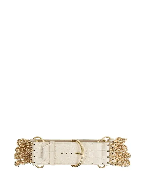 Chloé Camera Chain Belt - White