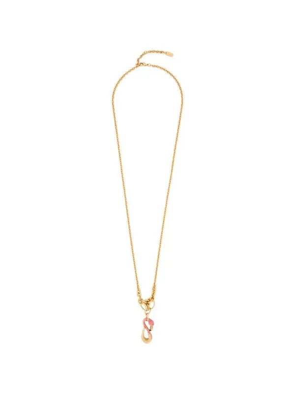 Chloé Tropicus Flamingo Pendant Necklace - Red