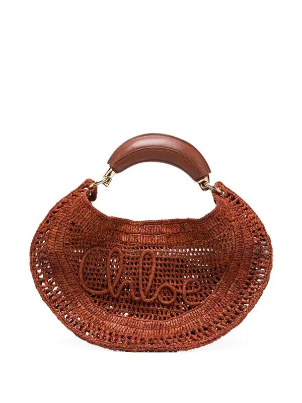 Chloé Raffia Hobo Bag With Top Handle