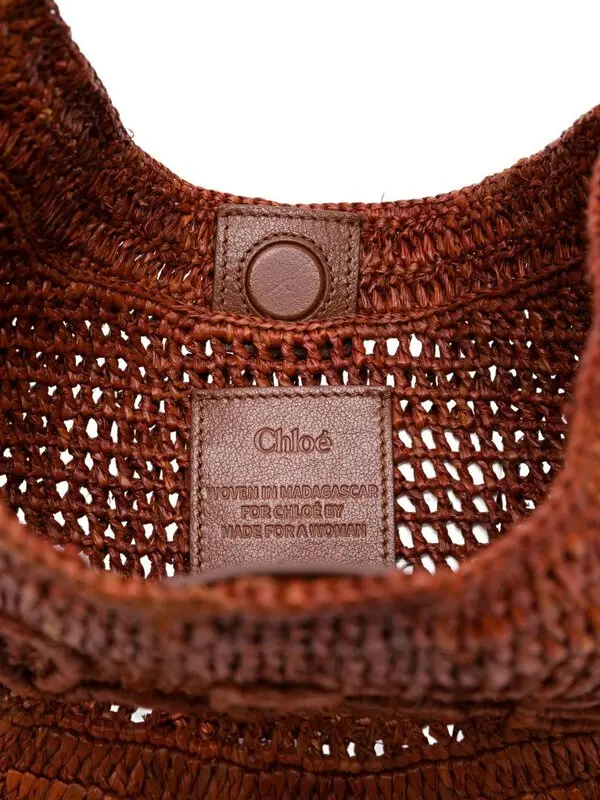 Chloé Raffia Hobo Bag With Top Handle