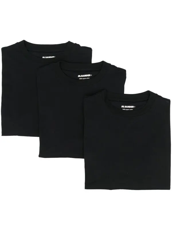 JIL SANDER Trio Of T-shirts - Black