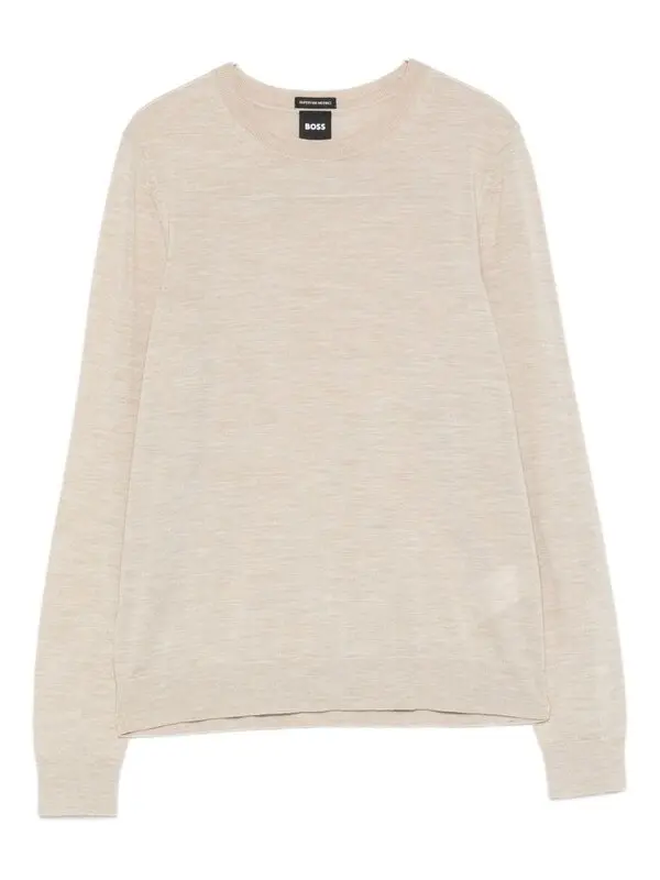 BOSS Ferpina Wool Sweater - Beige