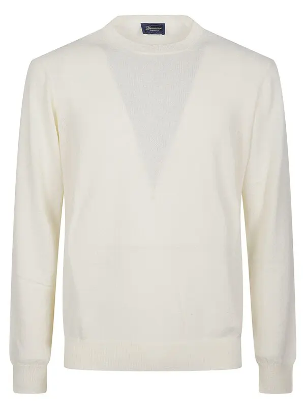 DRUMOHR Crew Neck Sweater With Ribbed Trims