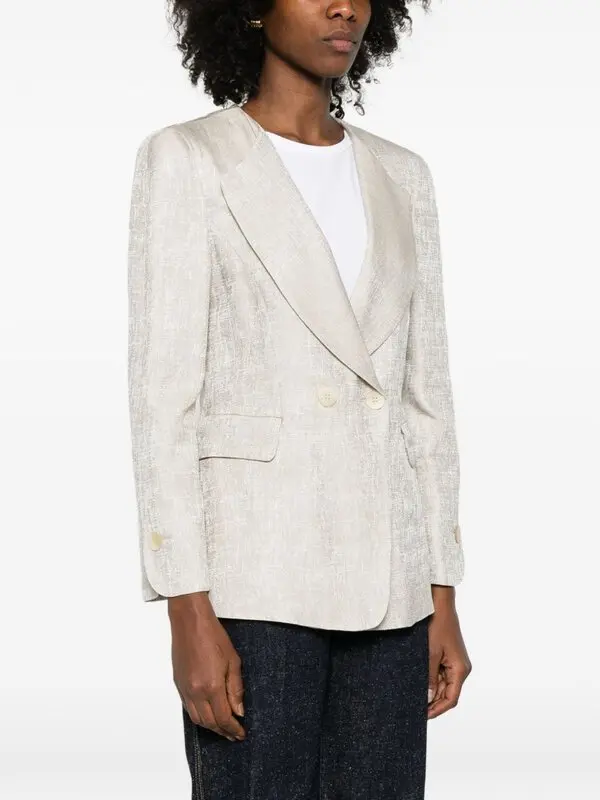 Emporio Armani Double-breasted Jacket With Notched Lapels