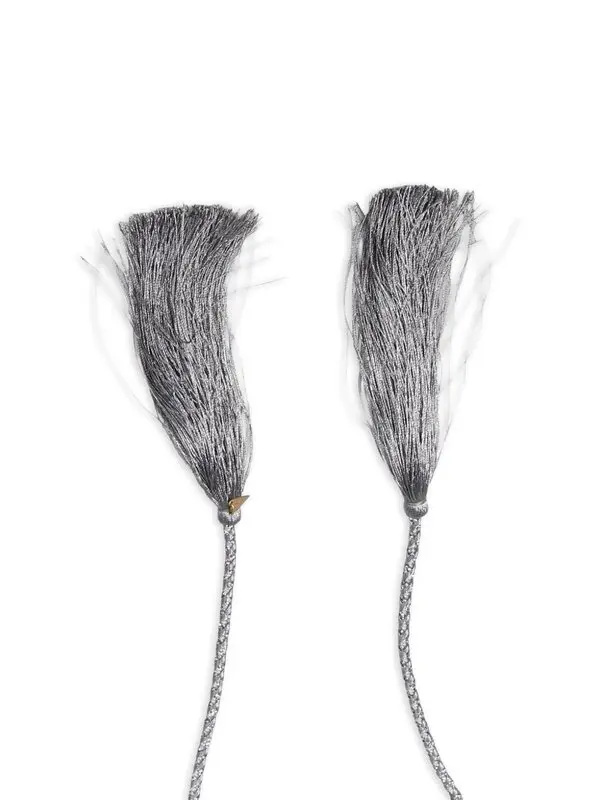 FORTE_FORTE Crystal And Tassel Belt