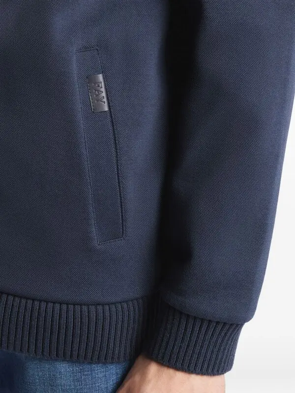 FAY High Collar Jacket With Ribbed Trims