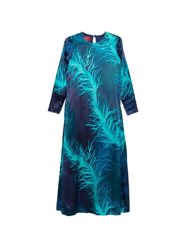 F.R.S FOR RESTLESS SLEEPERS Printed Silk Maxi Dress