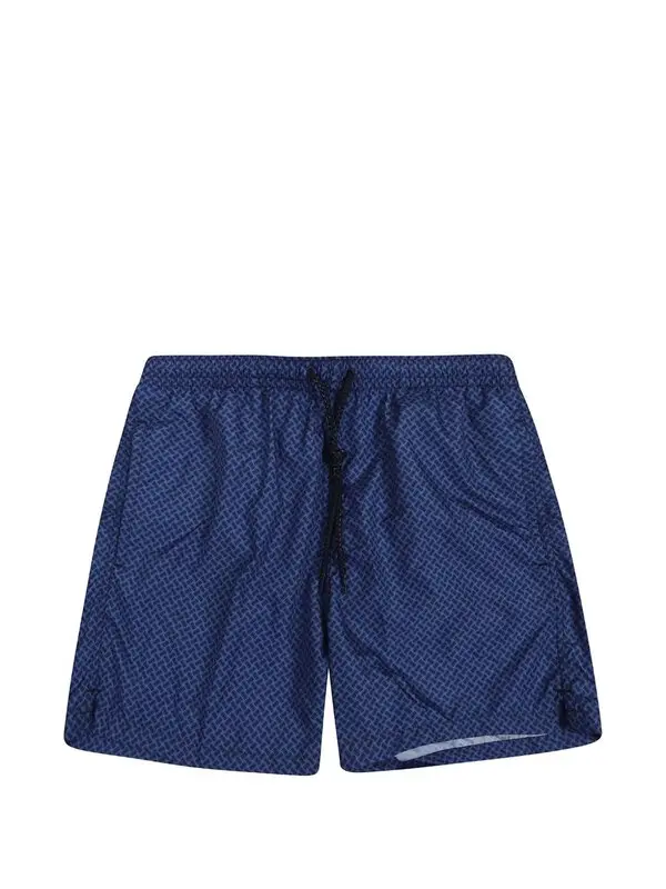 DRUMOHR Geometric Print Drawstring Swim Trunks