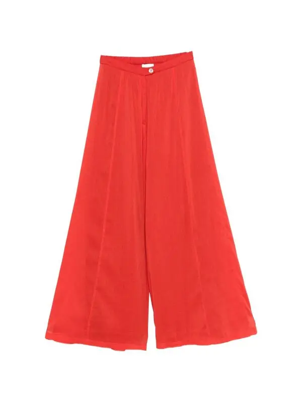 FORTE_FORTE Voile Cotton And Silk Trousers - Red