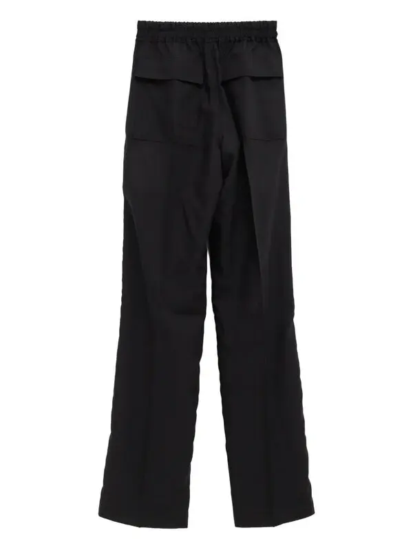 Rick Owens Drawstring Cotton Trousers - Black