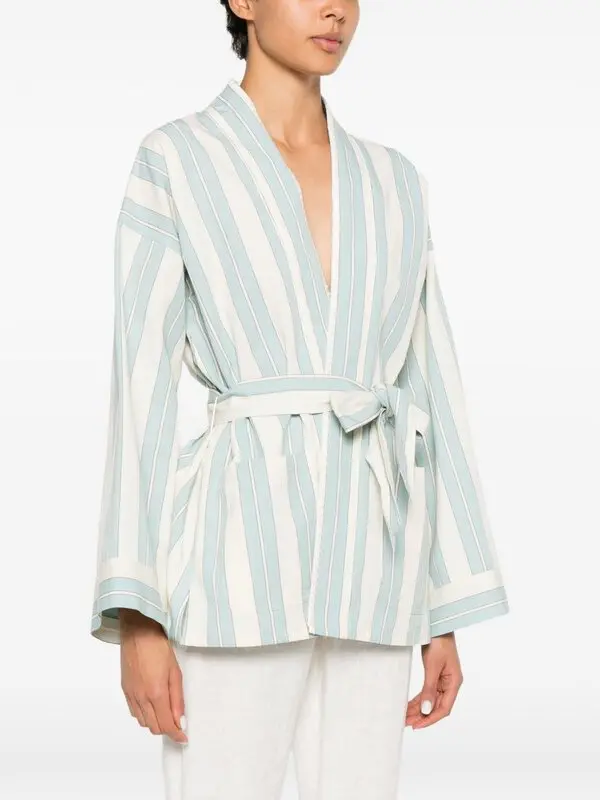 FORTE_FORTE Striped Kimono Jacket