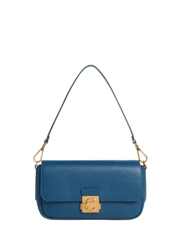 COCCINELLE C-me Lock Bag With Gold-tone Hardware - Blue