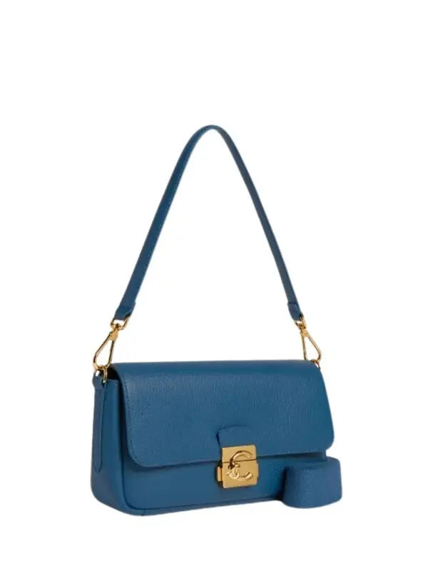 COCCINELLE C-me Lock Bag With Gold-tone Hardware - Blue