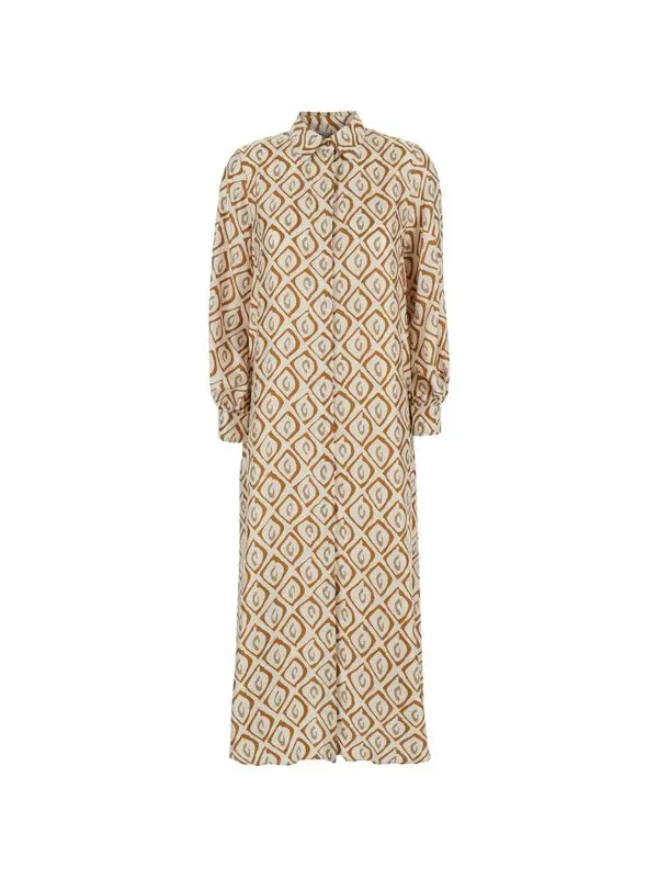 Max Mara Printed Silk Maxi Dress