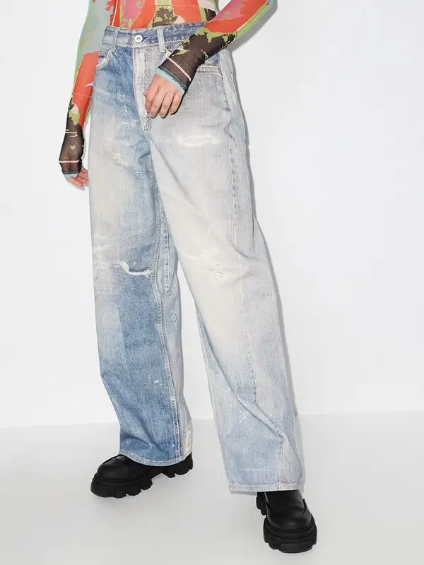 Our Legacy Full Cut Jeans With Distressed Wash