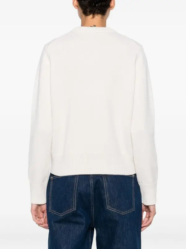 Maison Kitsuné Fox Head Wool Crewneck Jumper