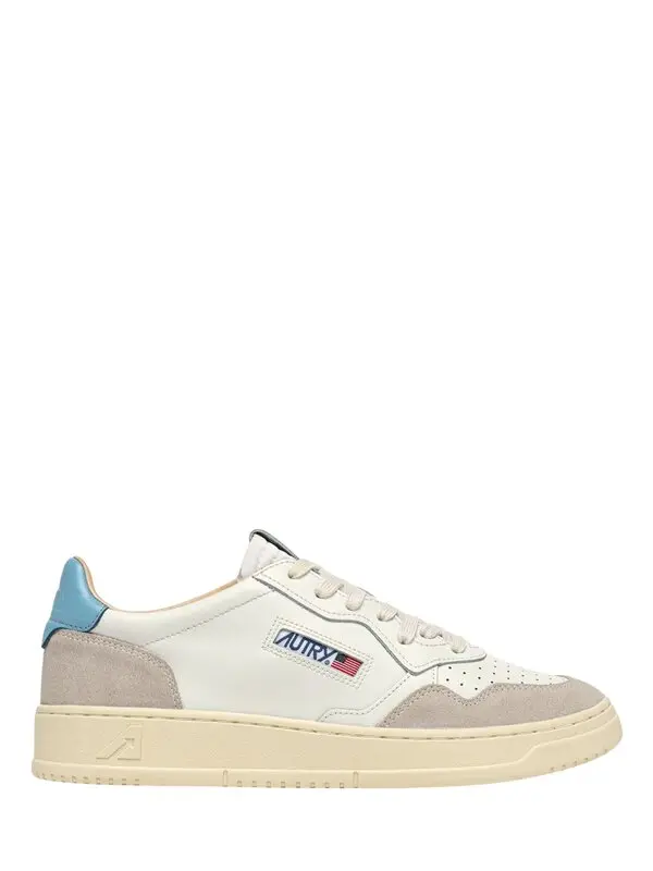 AUTRY Medialist Low Leather Sneakers - Sky Blue