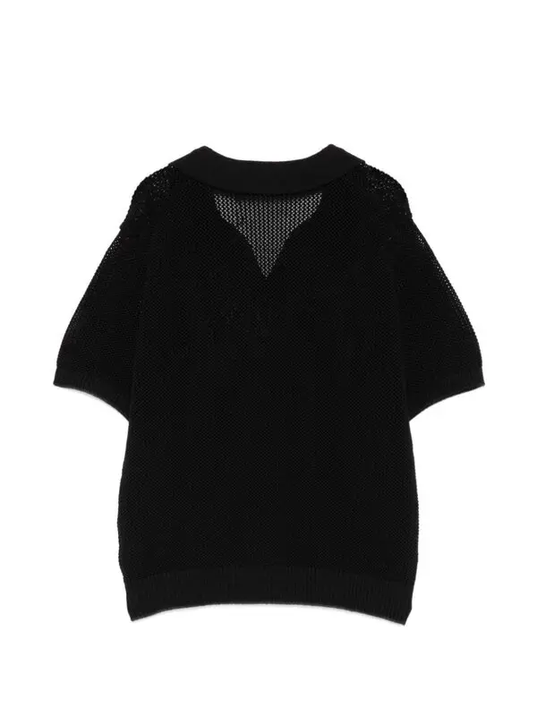DUNST Knit Polo Shirt - Black