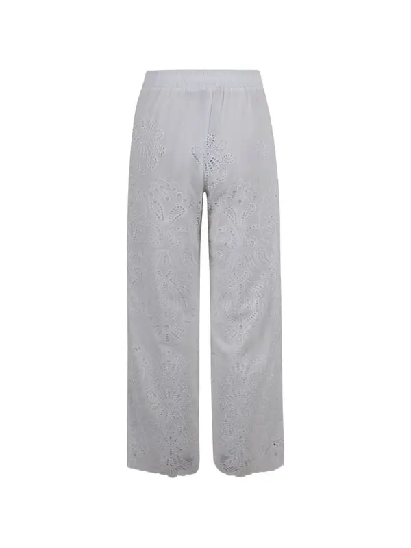 Ermanno Scervino Embroidered Cotton Trousers