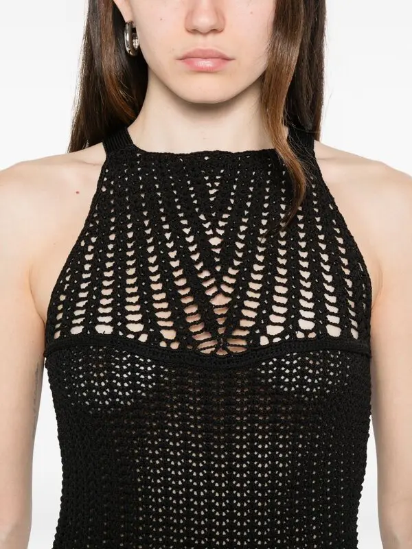 IRO PARIS Lalita Tank Top Crochet Knit Sleeveless
