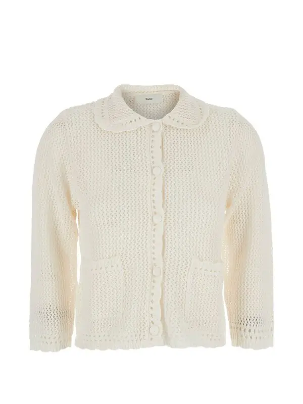 DUNST Linen And Cotton Blend Cardigan