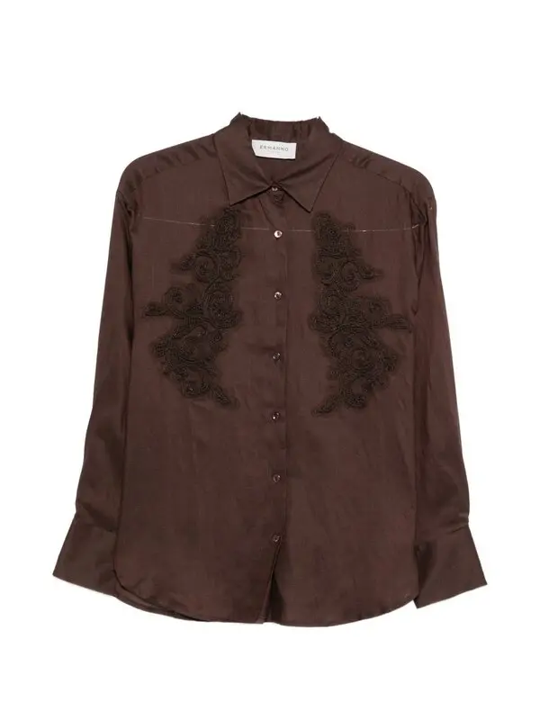 Ermanno Scervino Embellished Line Blend Shirt