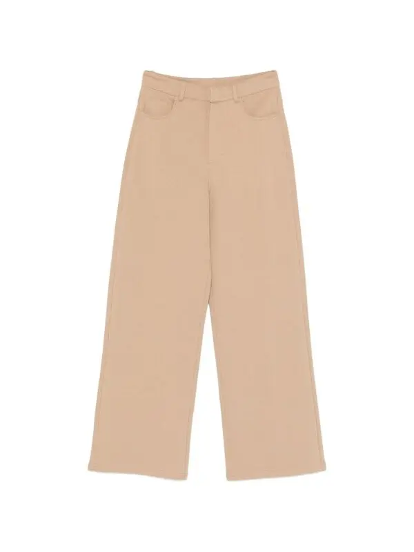 Max Mara Cotton Wide-leg Trousers - Brown