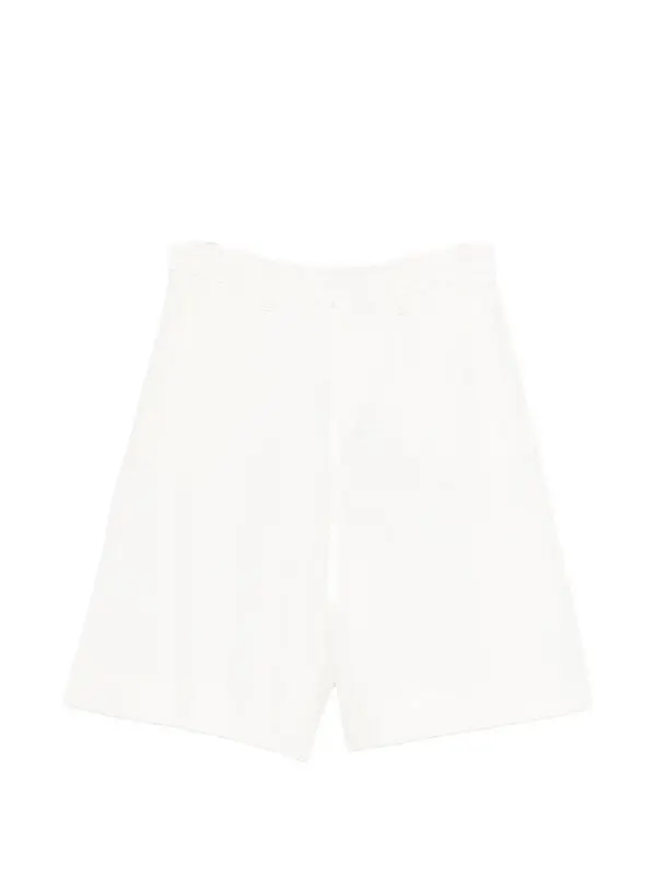 Max Mara Tailored Cotton And Linen Blend Shorts - White