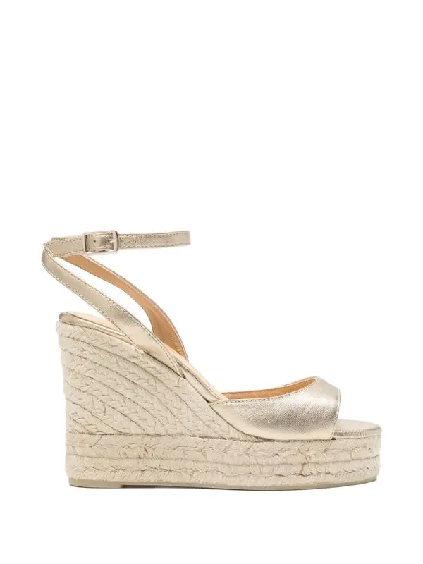CastaÑer Brook" Tone Espadrille Wedges - Gold