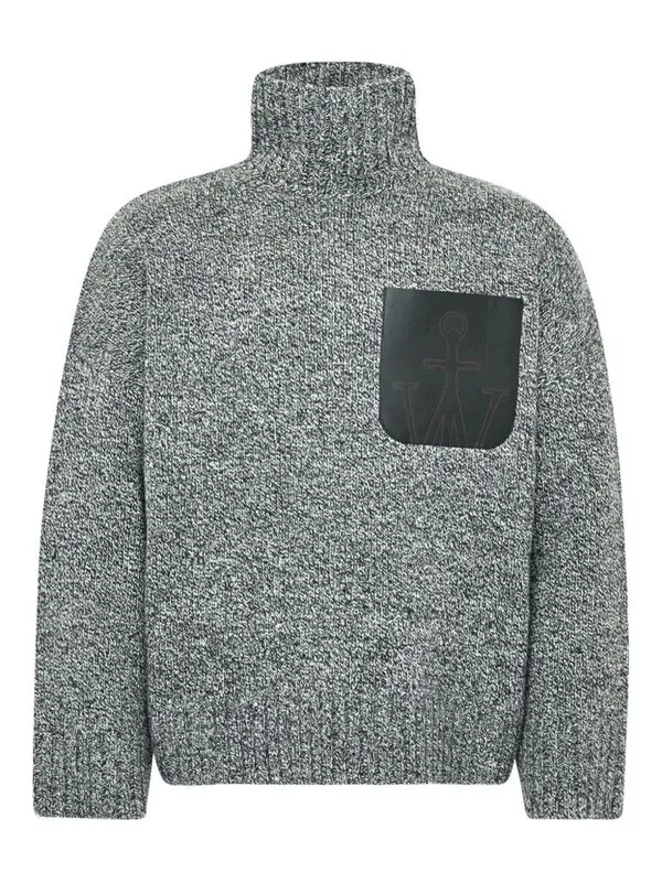 JW Anderson Leather Patch Pocket Turtleneck