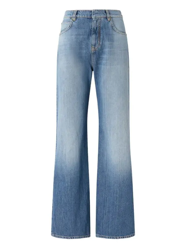 Pinko Wide Leg Jeans With Fades