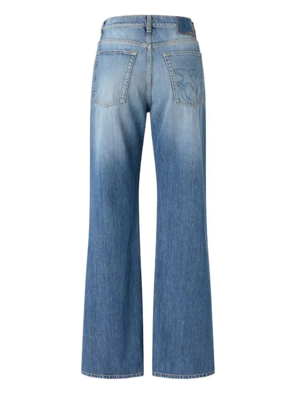 Pinko Wide Leg Jeans With Fades