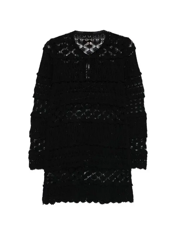 SEMICOUTURE Alvina Cotton Mini Dress - Black