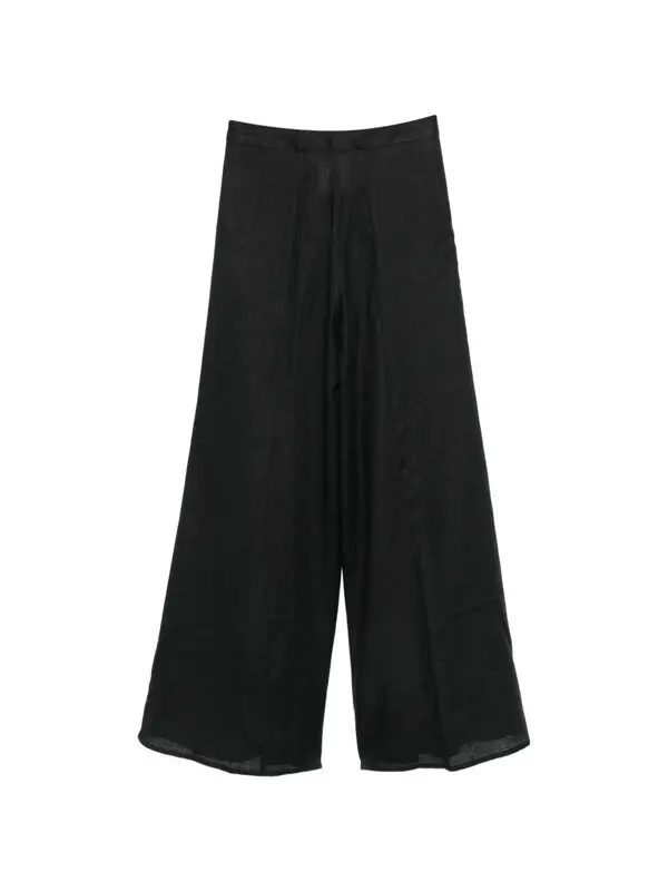 SEMICOUTURE Kym Linen Trousers - Black