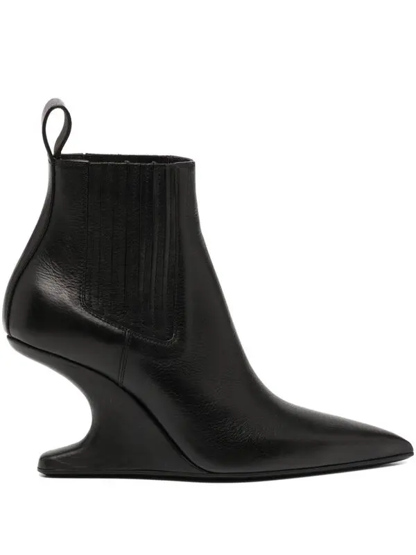 Rick Owens Leather Ankle Boots
