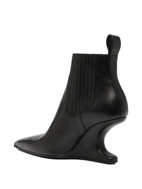 Rick Owens Leather Ankle Boots
