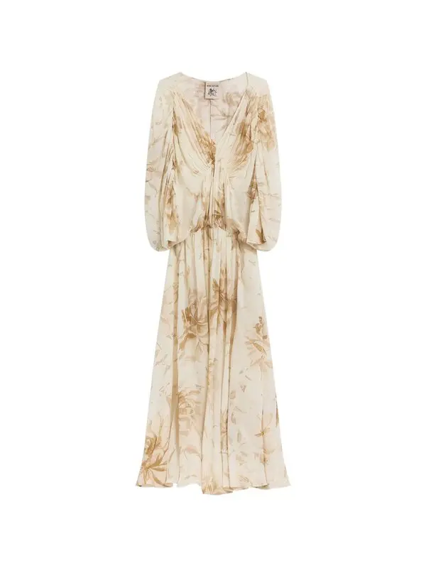 SEMICOUTURE Veronica Floral Print Maxi Dress