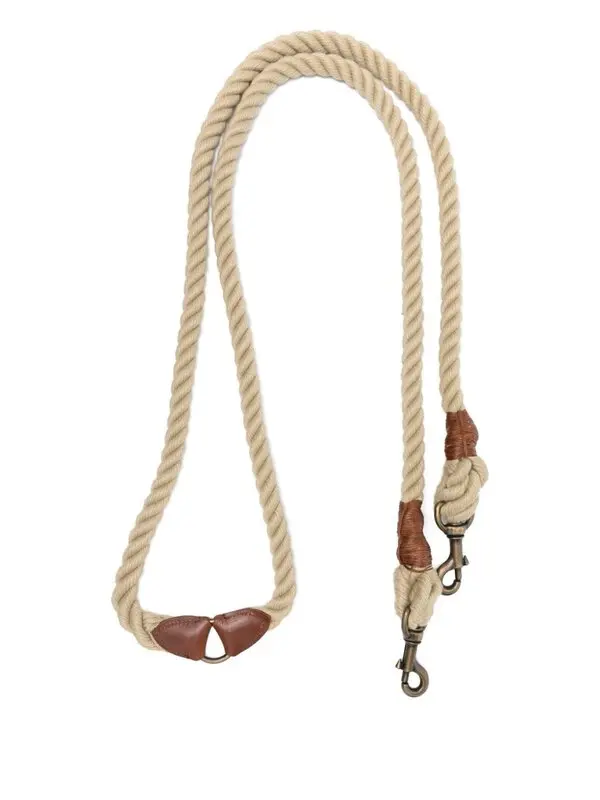 POLDO DOG COUTURE Bonfire Leash With Brass-finish Hardware - Beige