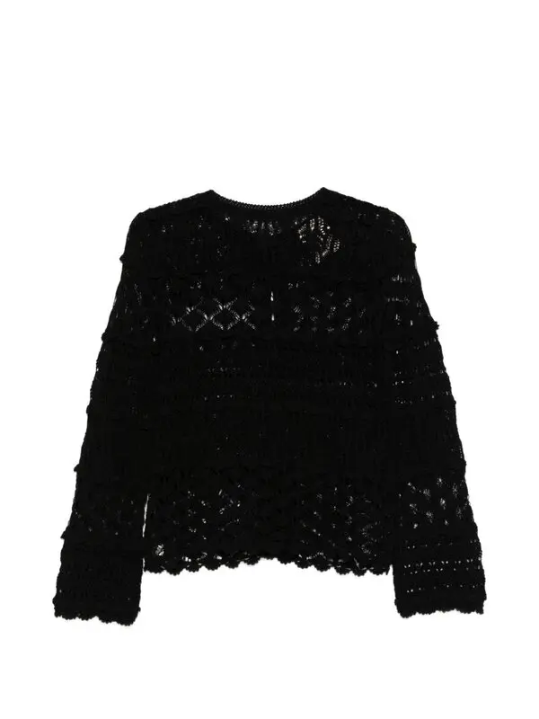 SEMICOUTURE Zilla Cotton Crochet Cardigan