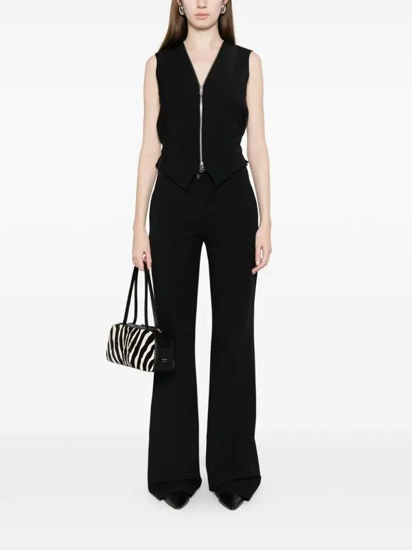 VIA MASINI 80 Cotton Wide-leg Trousers