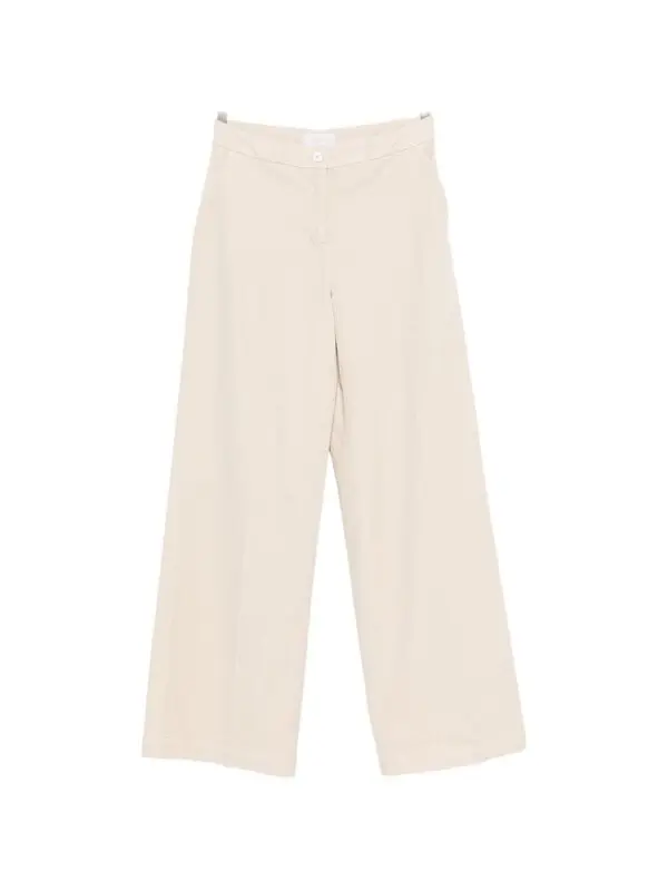 VIA MASINI 80 Cotton Wide-leg Trousers