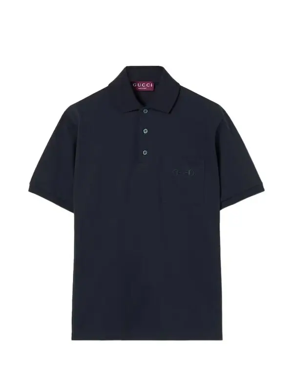 Gucci Embroidered Pique Polo Shirt
